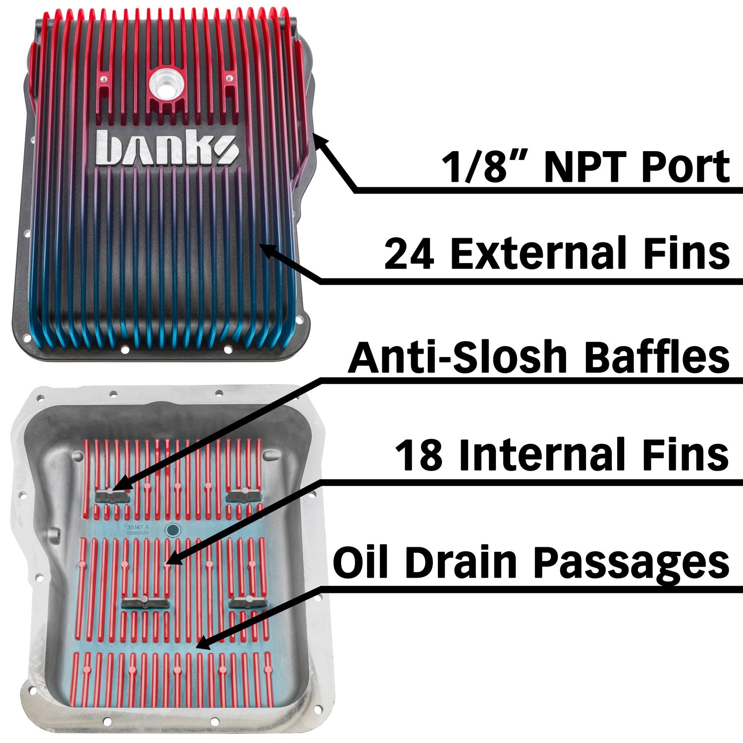 Banks Ram-Air Transmission Pan 35146-B – DmaxStore