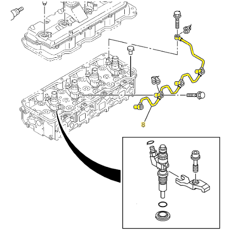 GM LB7 Fuel Injector Return Line 97188733 – DmaxStore
