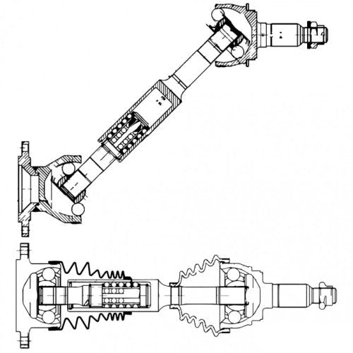 DMAX Extended Travel Front CV Axle Assembly DMAX-8356-EXT – DmaxStore