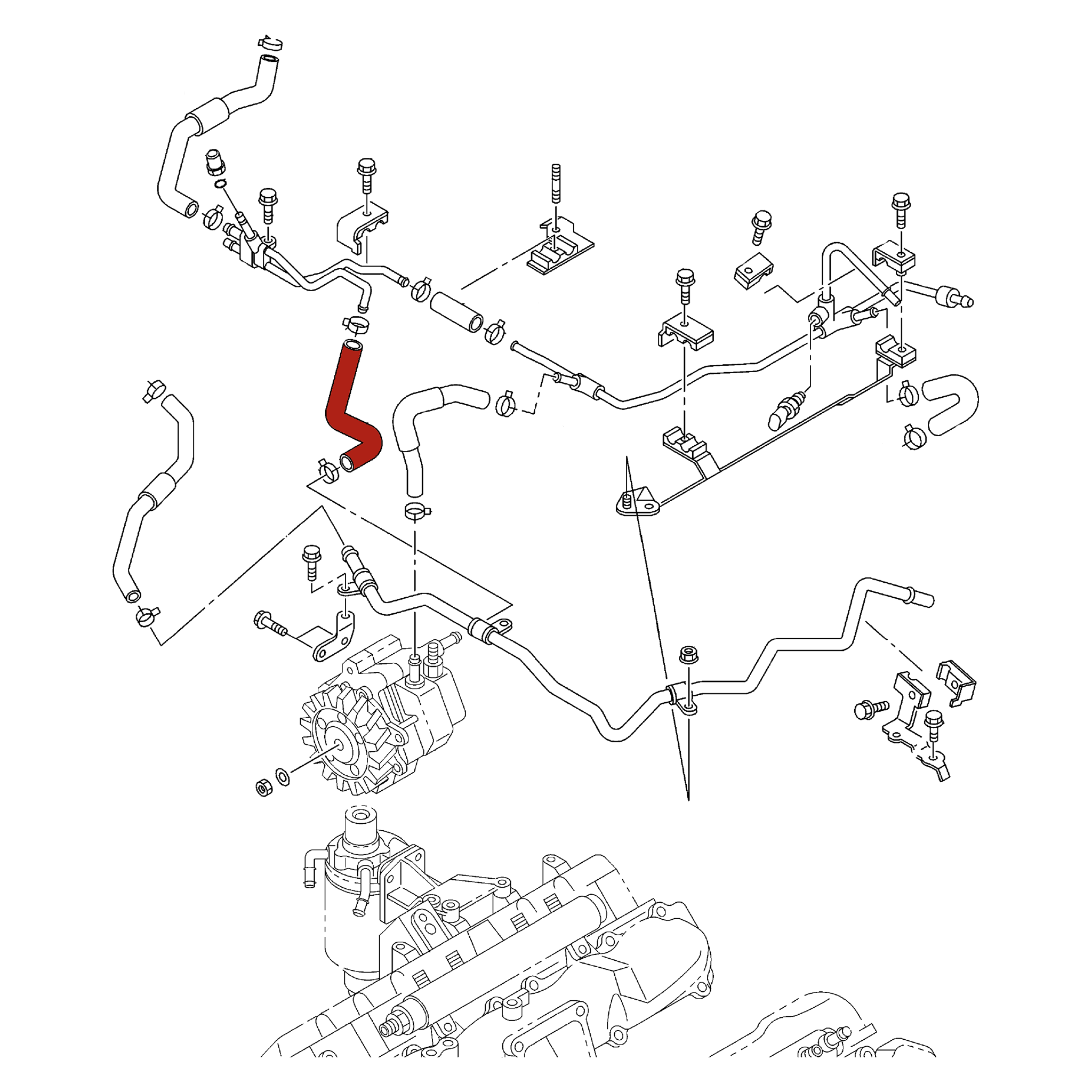 DmaxStore CP3 Injection Pump Feed Hose 12625277