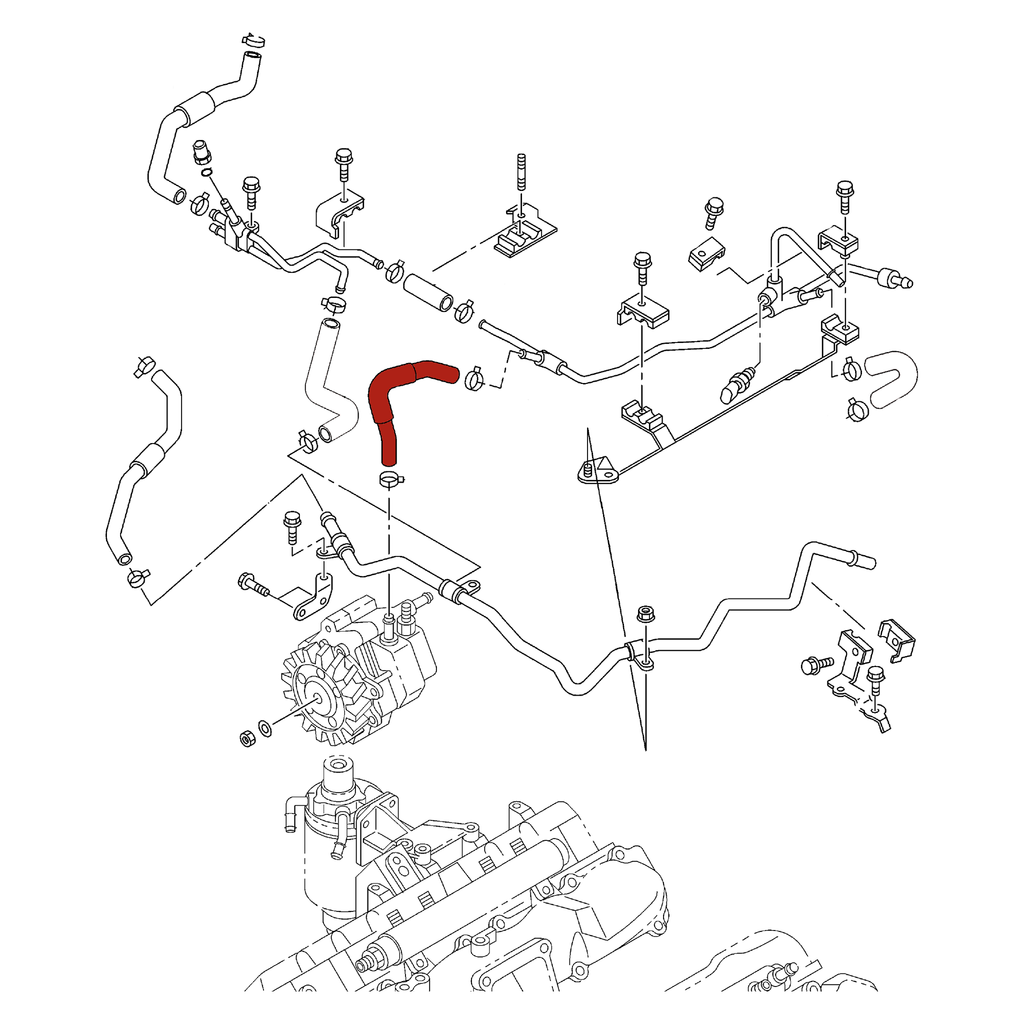 DmaxStore CP3 Injection Pump Return Hose 12625278