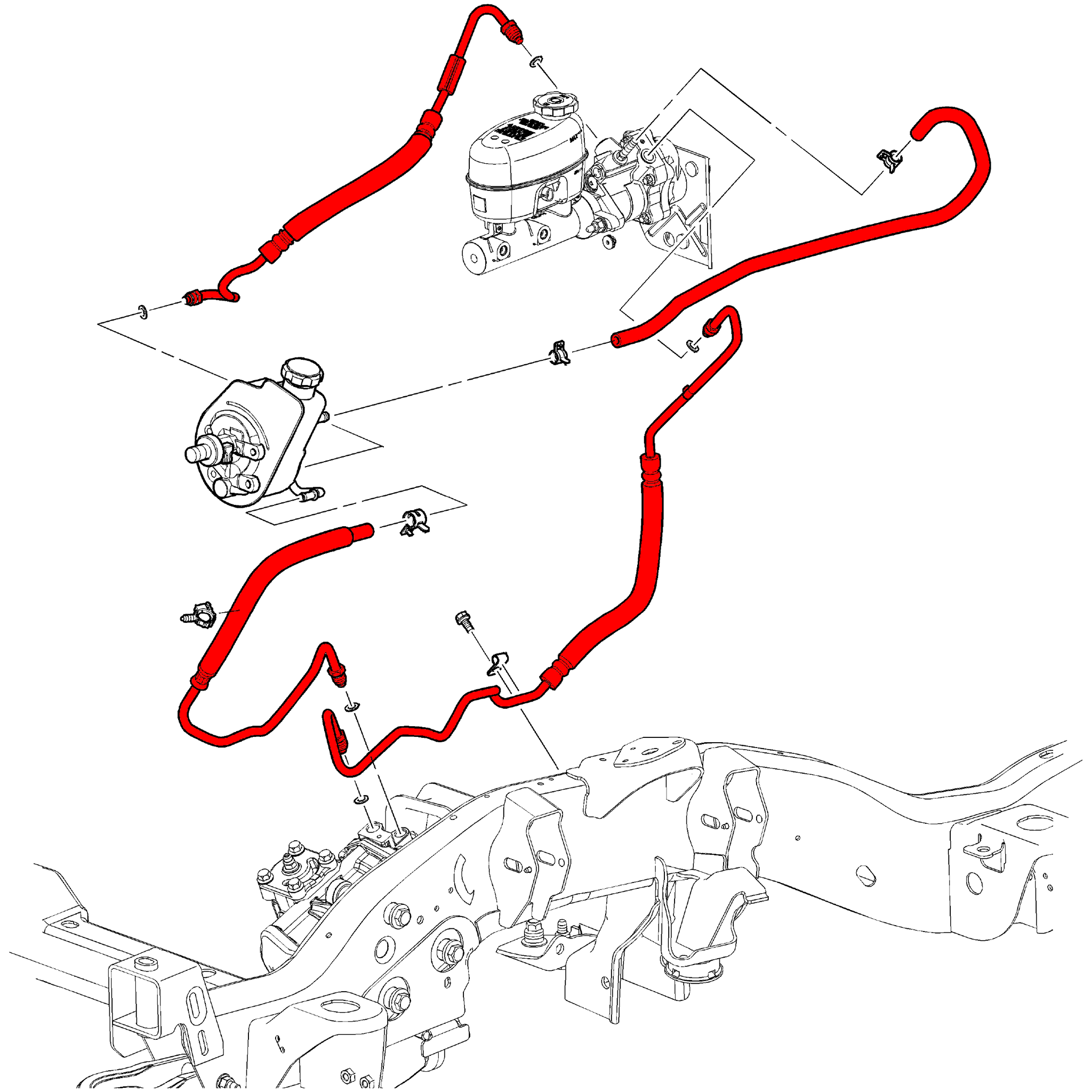 DmaxStore Power Steering Line Hose Kit