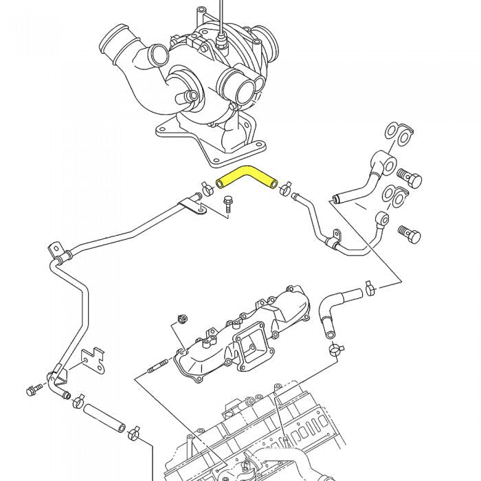 PPE 10mm Turbo Coolant Return Hose, 2004.5-2005 LLY Part# 116002045 ...