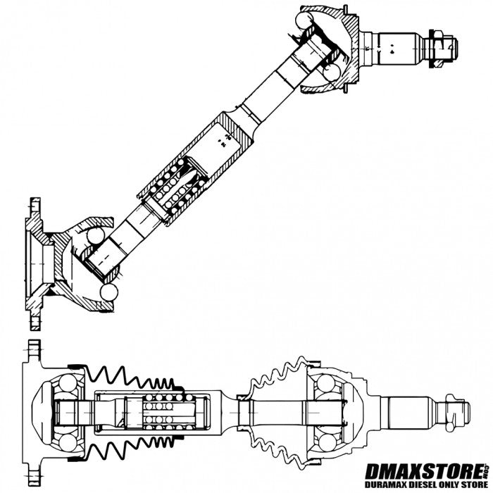 DMAX Extended Travel Front (CV) Axle Assembly DMAX-8026-EXT – DmaxStore